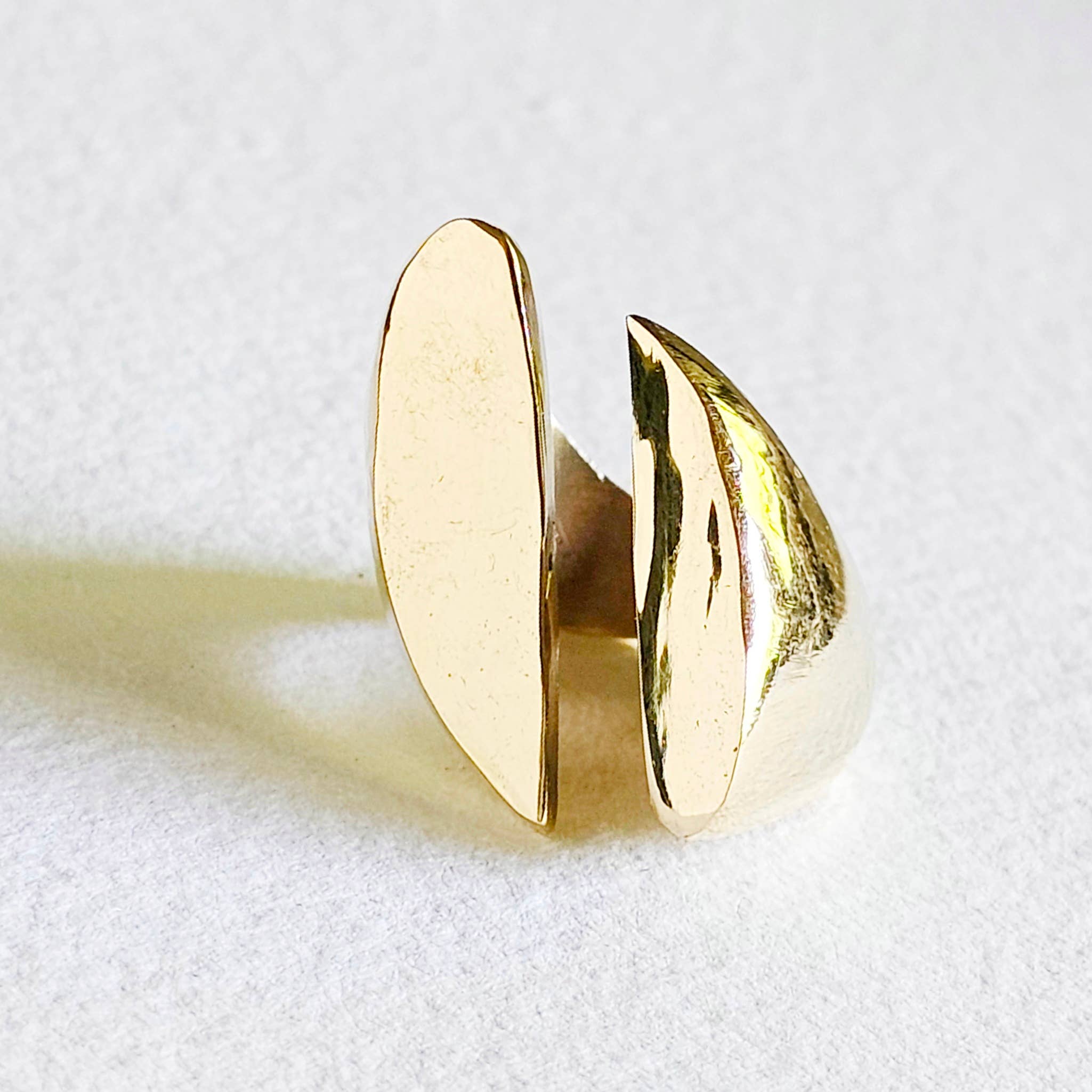 Brass ring bold statement adjustable handmade – Field Day
